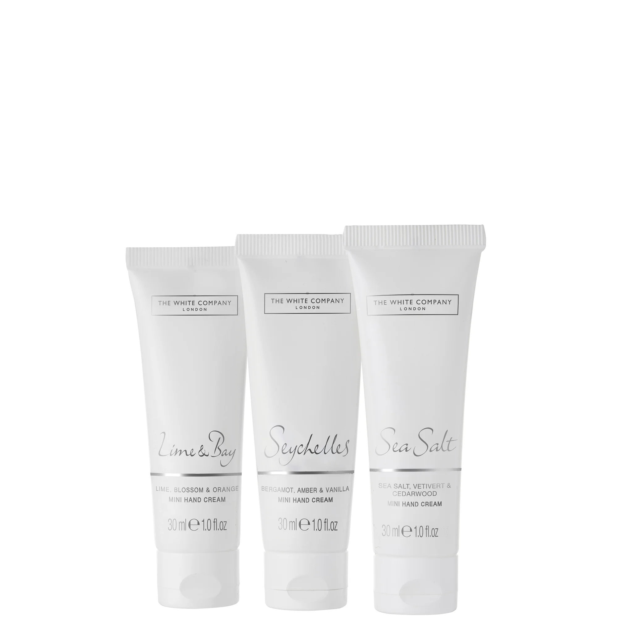 The White Company Mini Hand Cream Gift Set 3x30ml LOOKFANTASTIC The White Company Mini Hand Cream Gift Set 3x30ml LOOKFANTASTIC